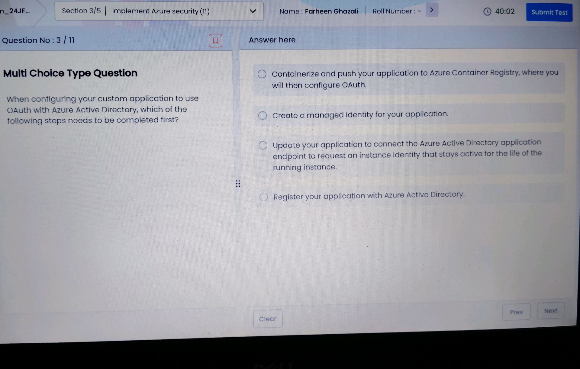 When configuring your custom application to | StudyX