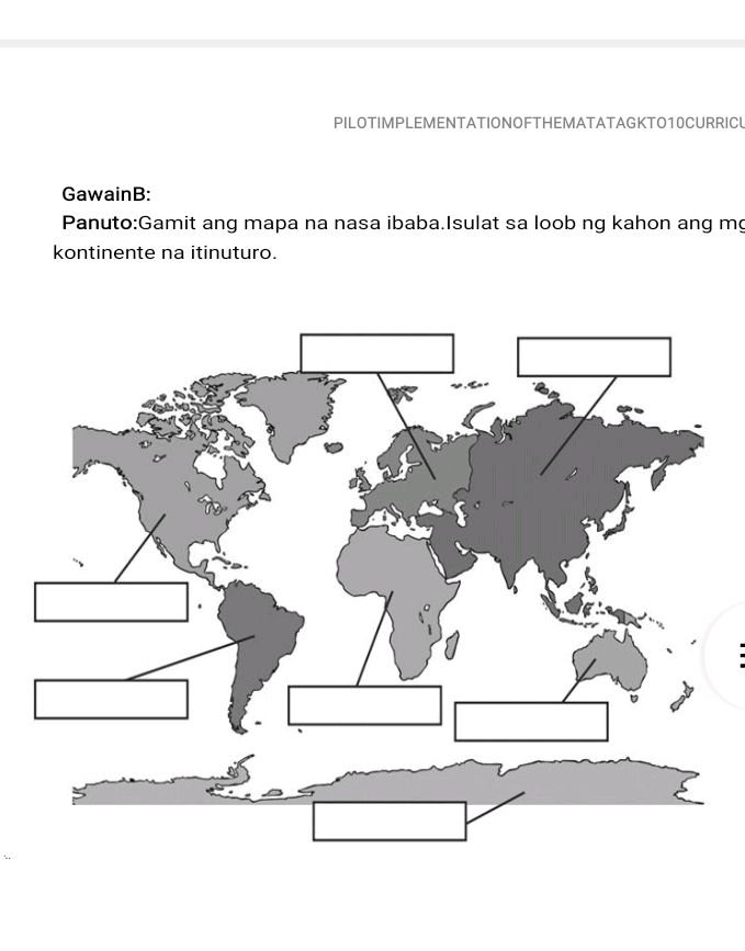 GawainB: Panuto:Gamit ang mapa na nasa | StudyX