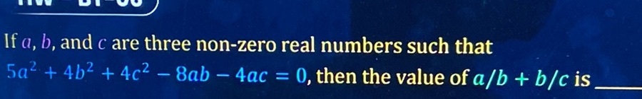 If $a$, $b$, and $c$ are three non-zero real | StudyX
