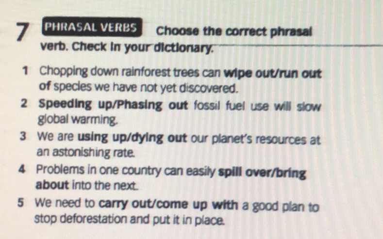 Choose the correct phrasal verb. Check In | StudyX