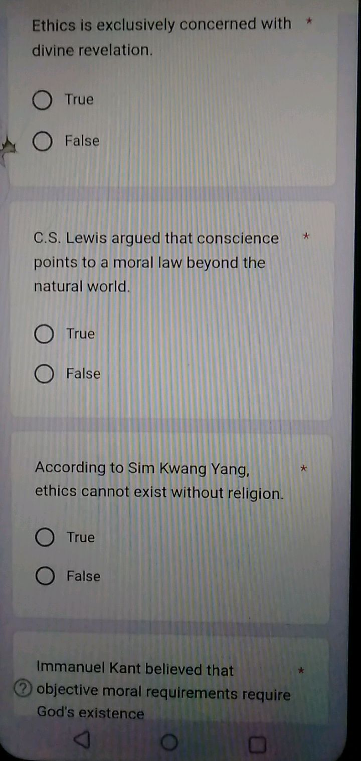 Ethics is exclusively concerned with divine | StudyX