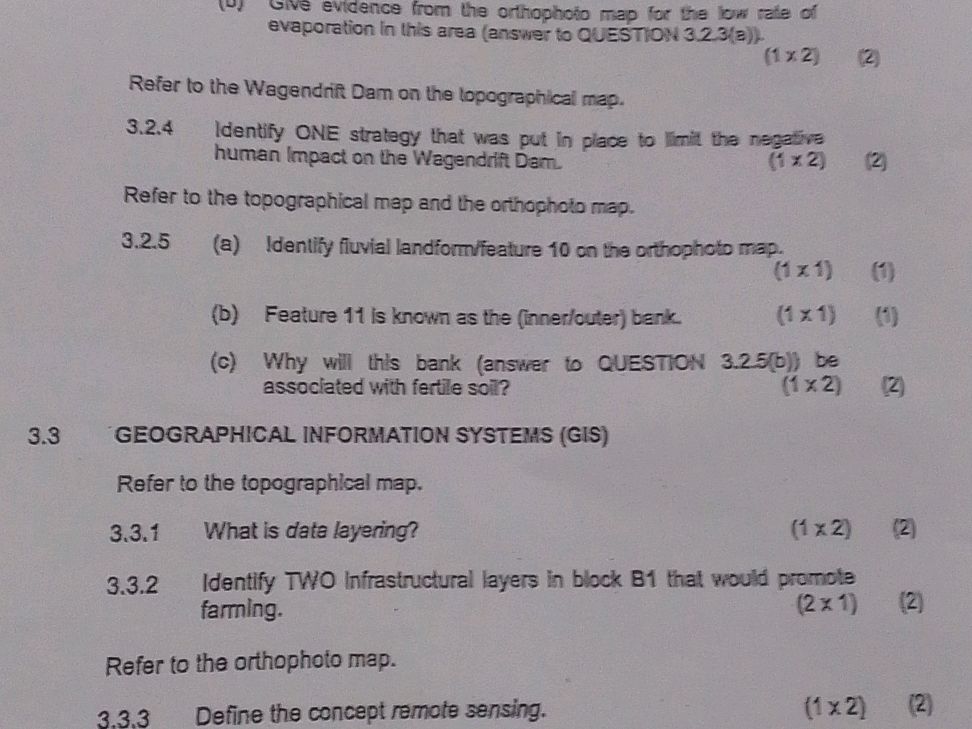 3. Give evidence from the orthophoto map | StudyX