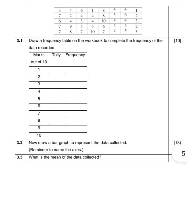 3.1 Draw a frequency table on the workbook | StudyX