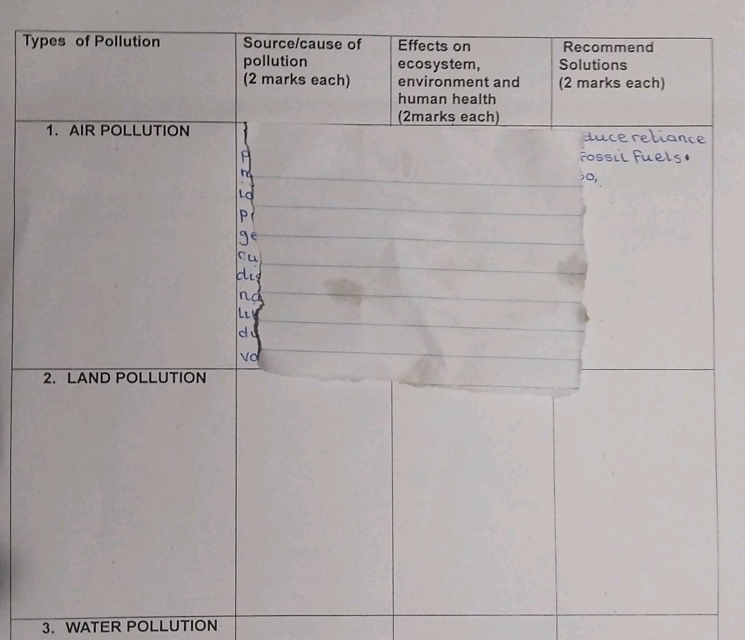 ## Types of Pollution | Types of Pollution | StudyX