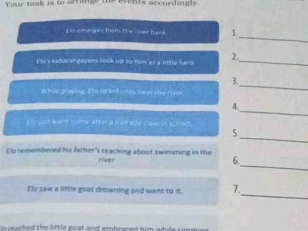 Your task is to arrange the events | StudyX