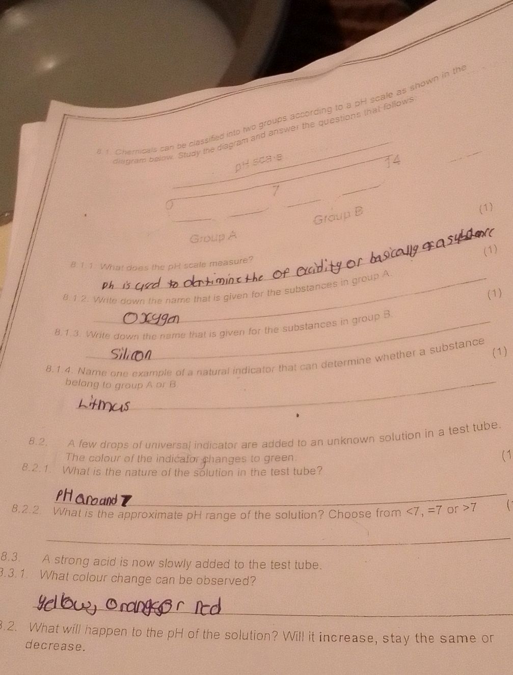 8.1 Chemicals can be classified into two | StudyX