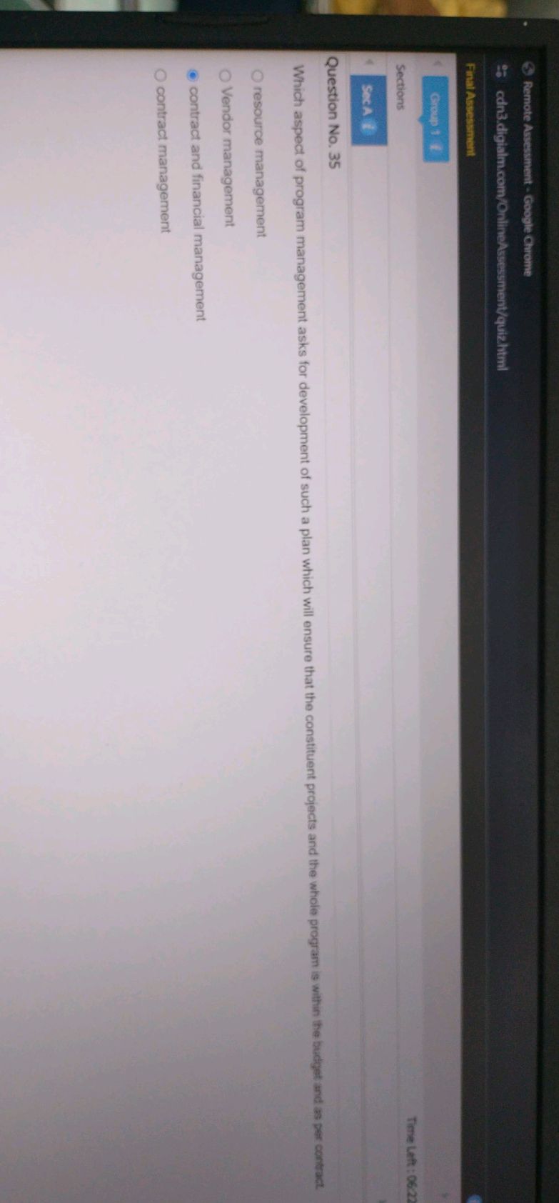 Question No. 35 Which aspect of program | StudyX