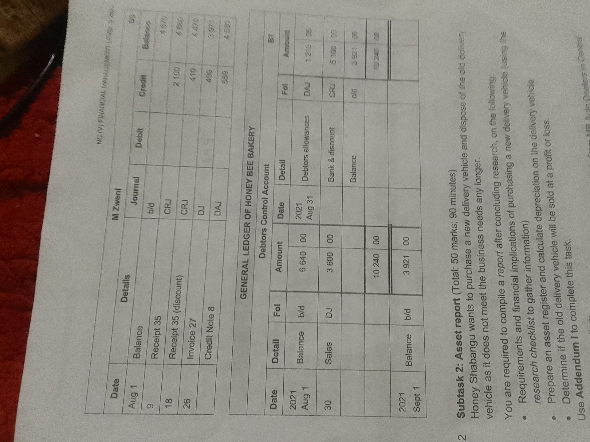 Subtask 2: Asset report (Total: 50 marks; 90 | StudyX