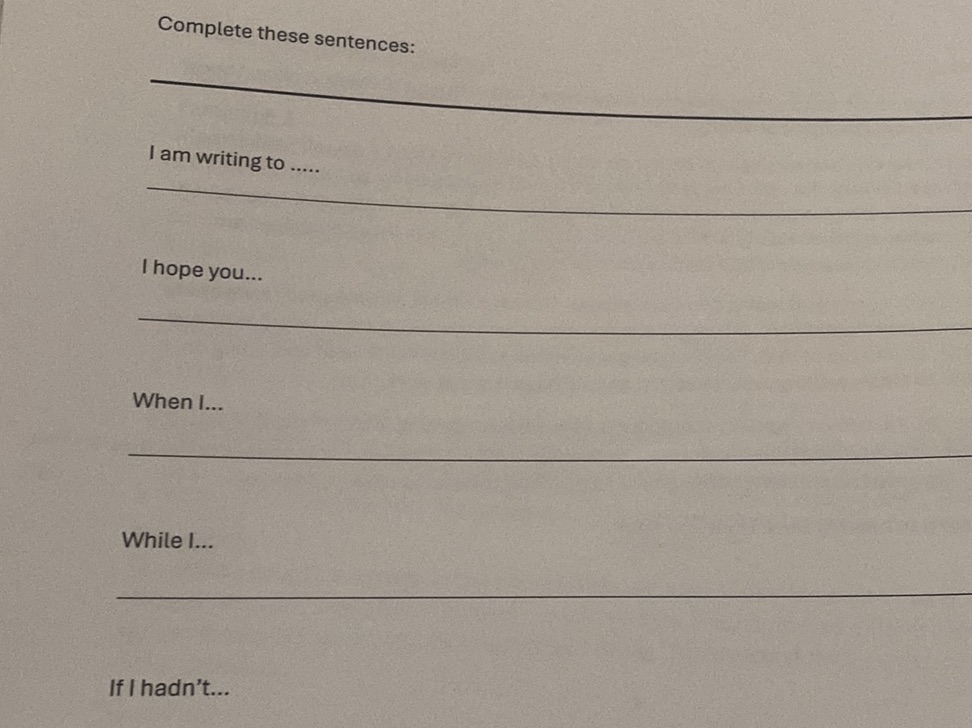 Complete these sentences: I am writing to | StudyX