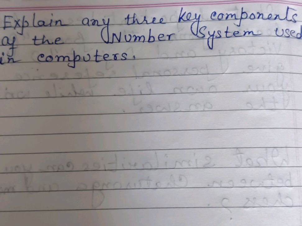 Explain any three key components of the | StudyX