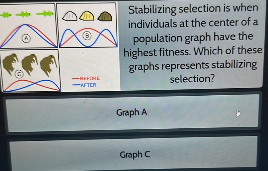 Stabilizing selection is when individuals at | StudyX