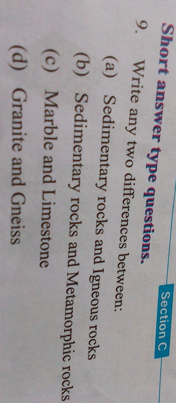 9. Write any two differences between: (a) | StudyX