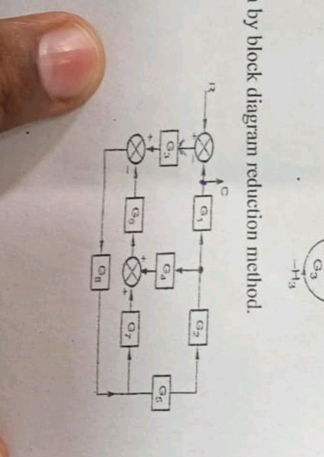 by block diagram reduction method. The | StudyX