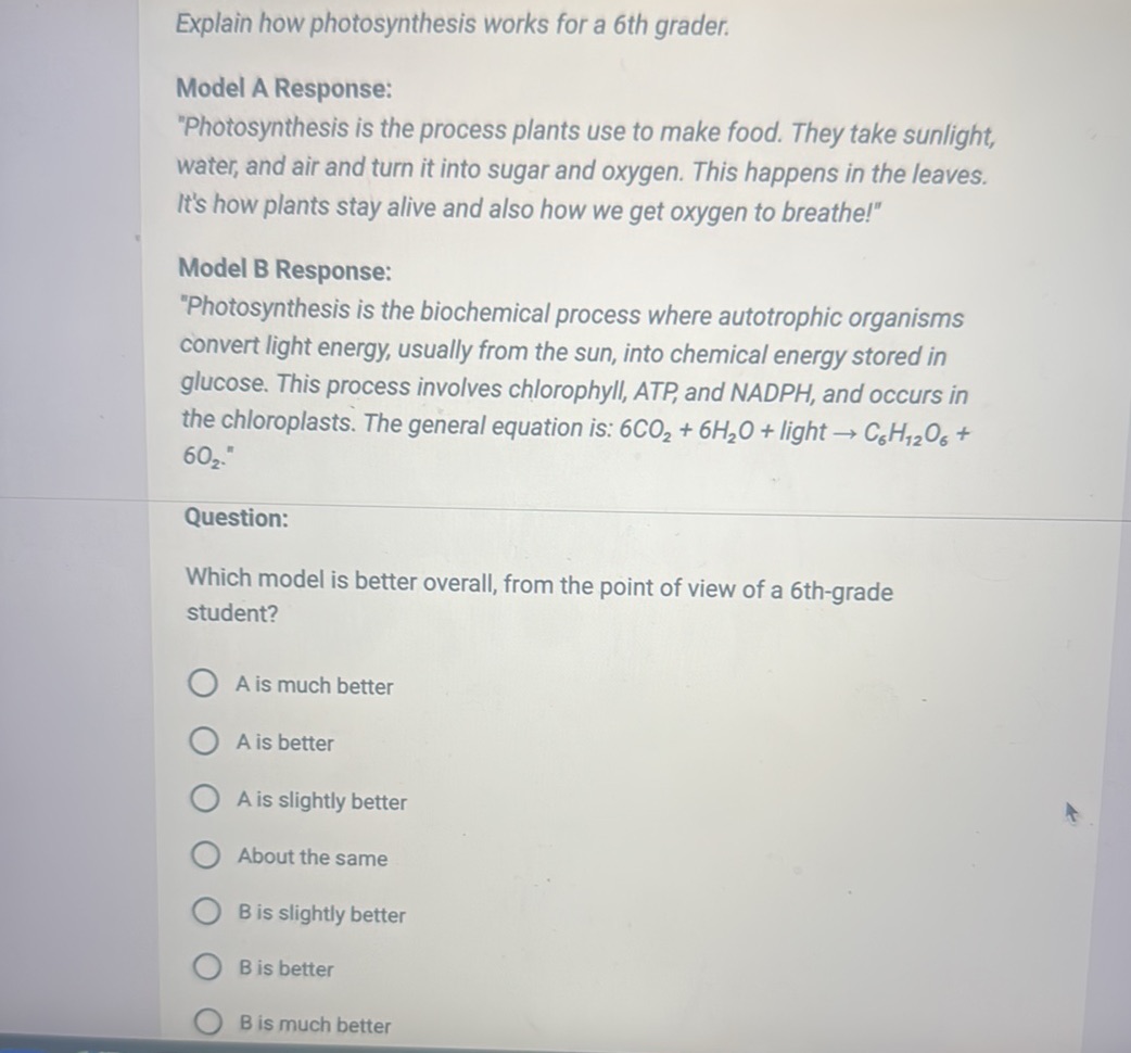 Explain how photosynthesis works for a 6th | StudyX