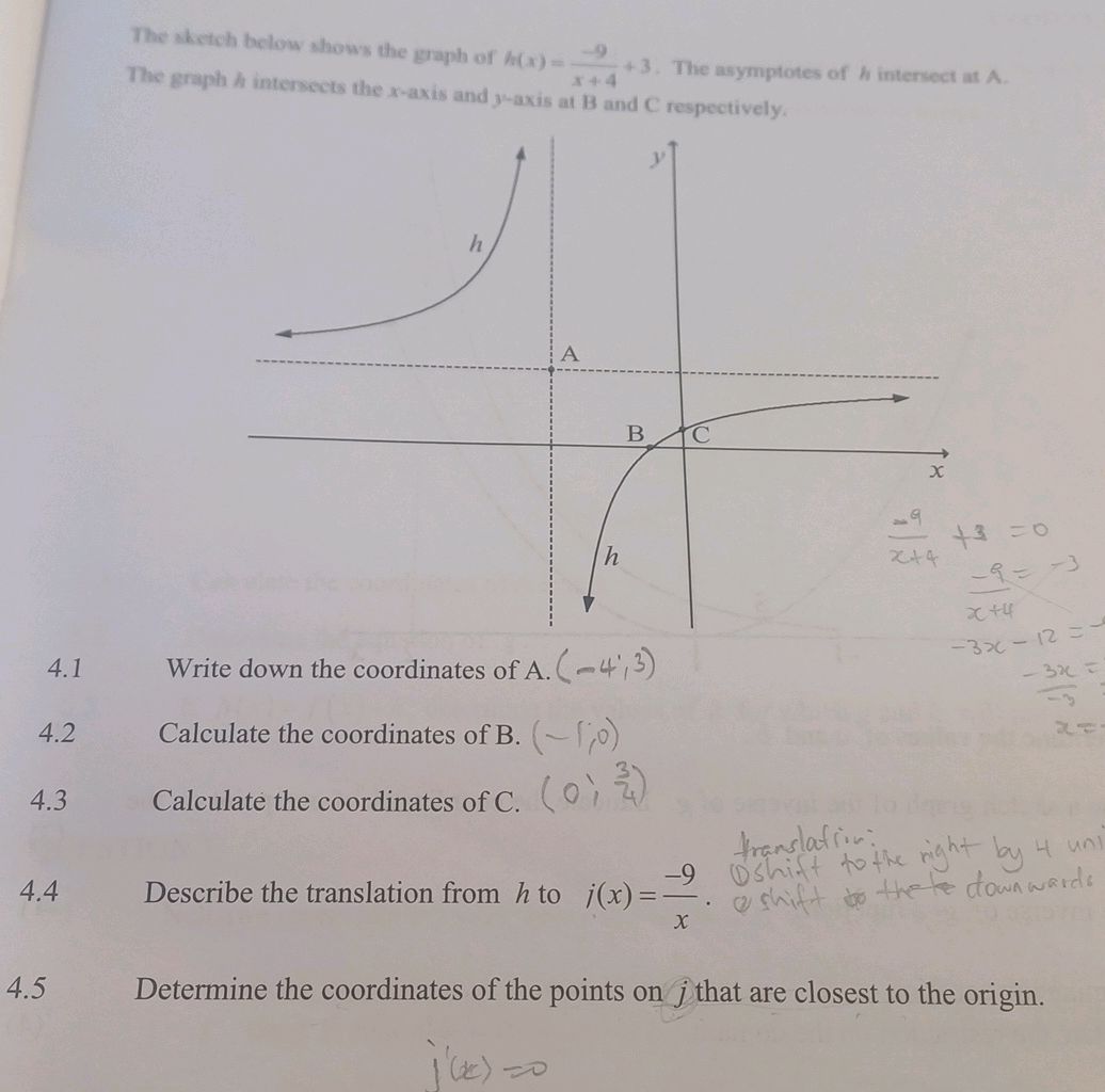 The sketch below shows the graph of $h(x) = | StudyX