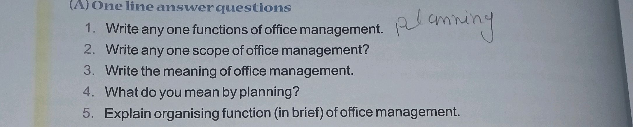 1. Write any one functions of office | StudyX