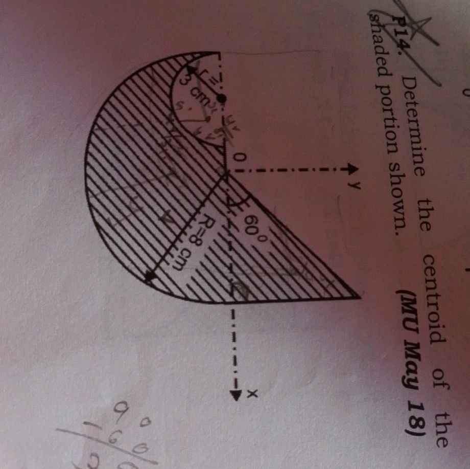 P14. Determine the centroid of the shaded | StudyX