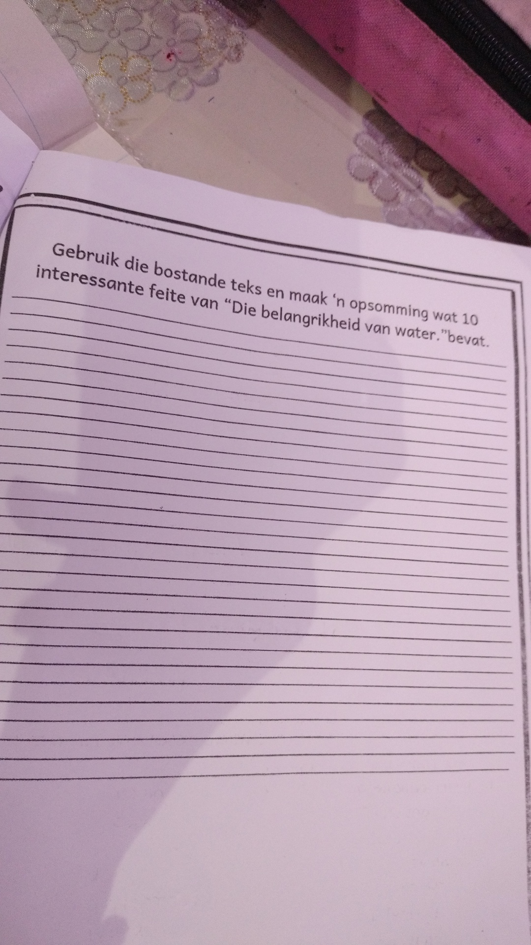 Gebruik die bestaande teks en maak 'n | StudyX