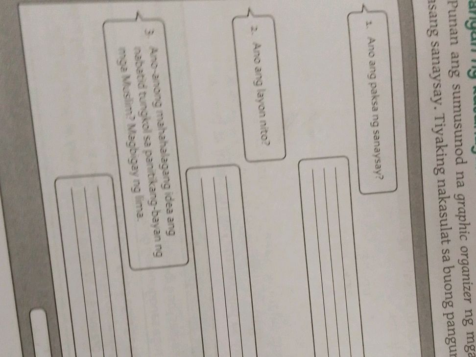 1. Ano ang paksa ng sanaysay? 2. Ano ang | StudyX