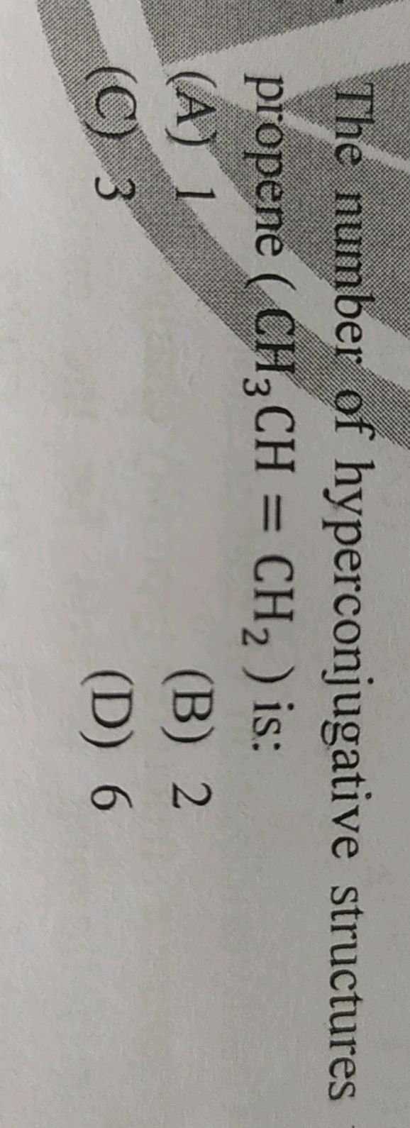 The number of hyperconjugative structures | StudyX
