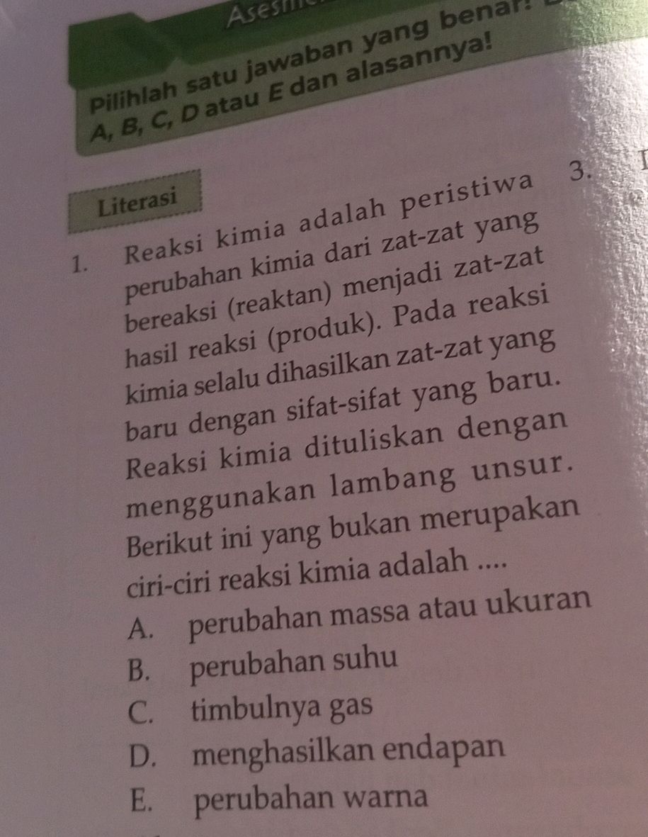 Pilihlah satu jawaban yang benar: A, B, C, D | StudyX