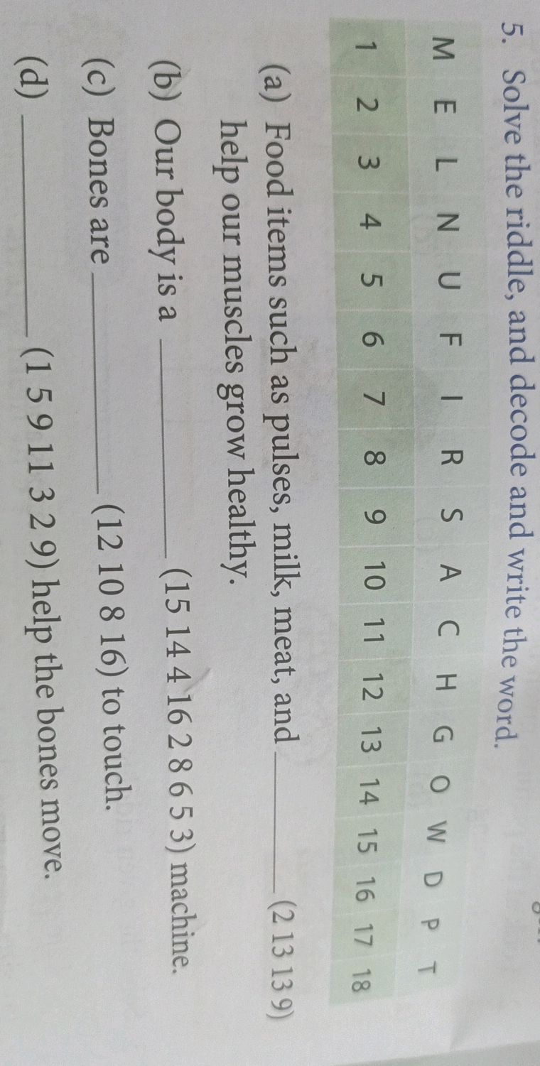 5. Solve the riddle, and decode and write | StudyX