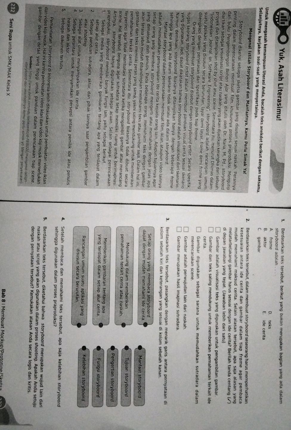 1. Berdasarkan teks tersebut, berikut yang | StudyX