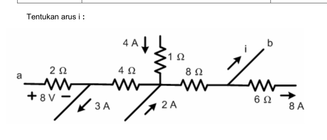 Tentukan arus i: Circuit diagram with the | StudyX