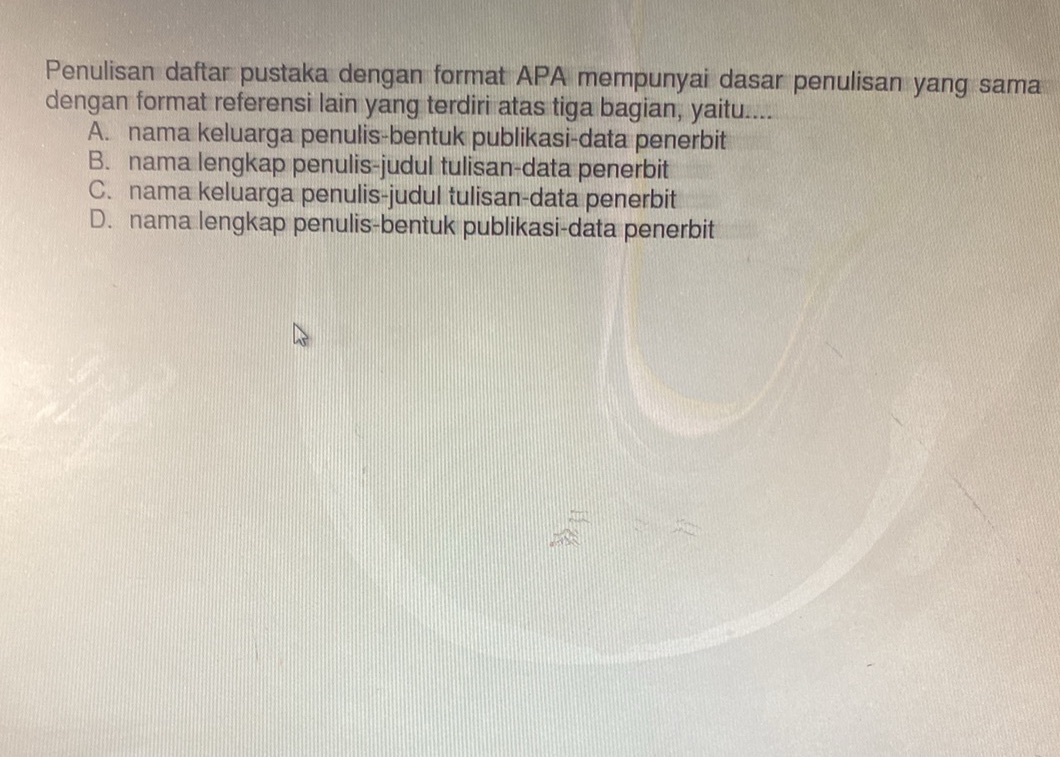 Penulisan daftar pustaka dengan format APA | StudyX