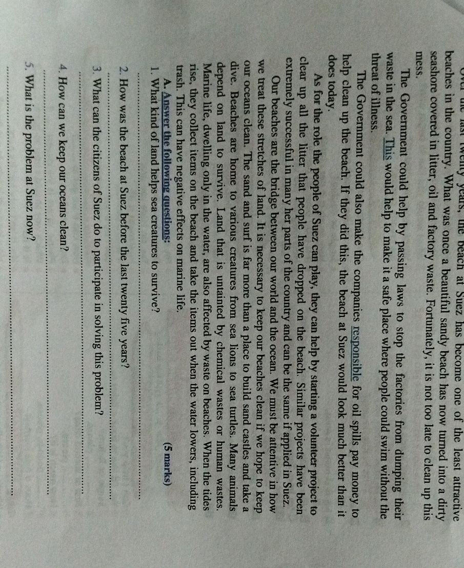 A. Answer the following questions: 1. What | StudyX