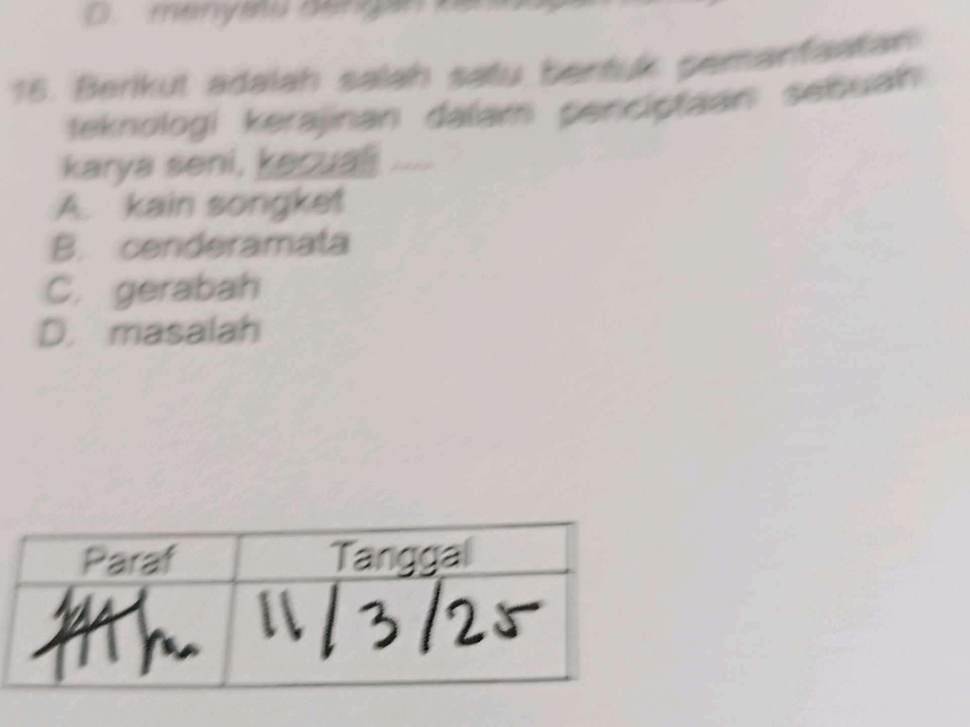 16. Berikut adalah salah satu bentuk | StudyX