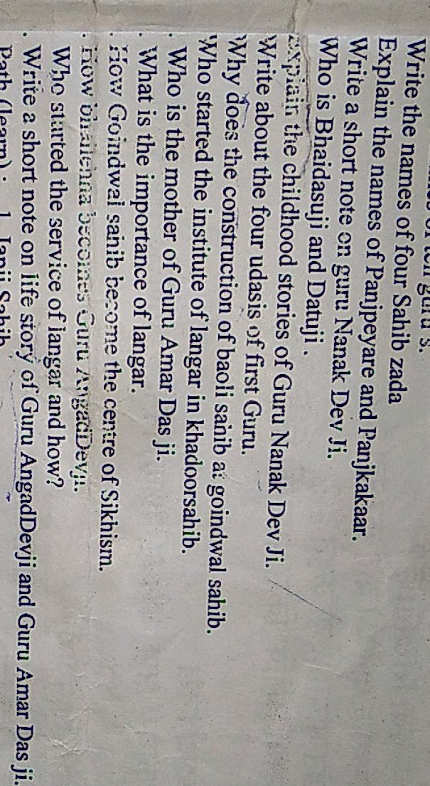 Write the names of four Sahib zada Explain | StudyX