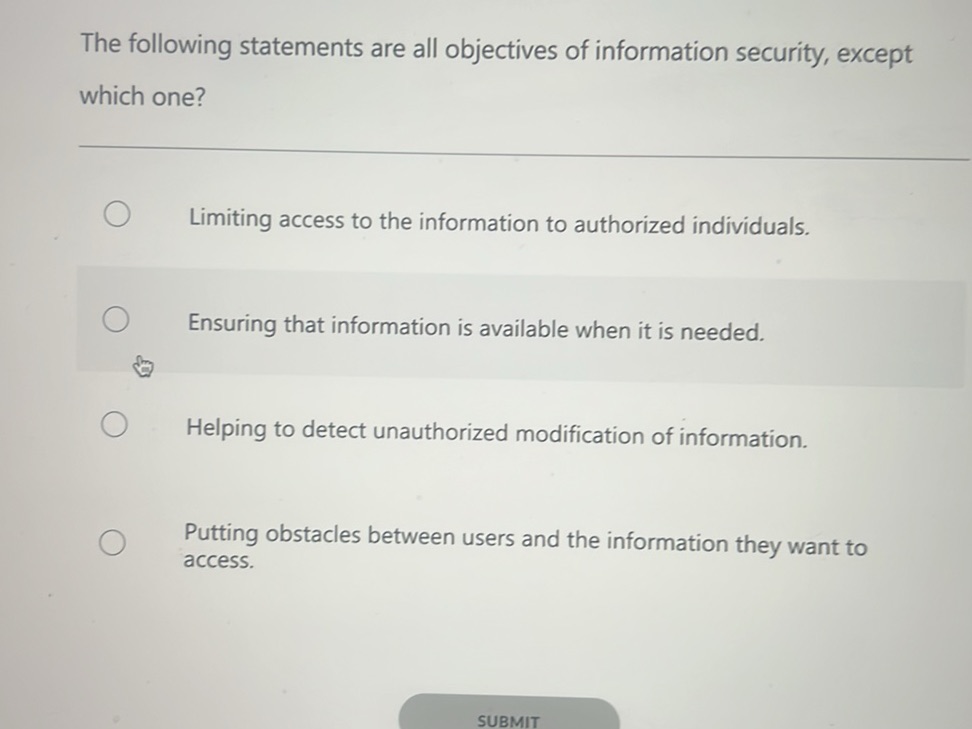 The following statements are all objectives | StudyX