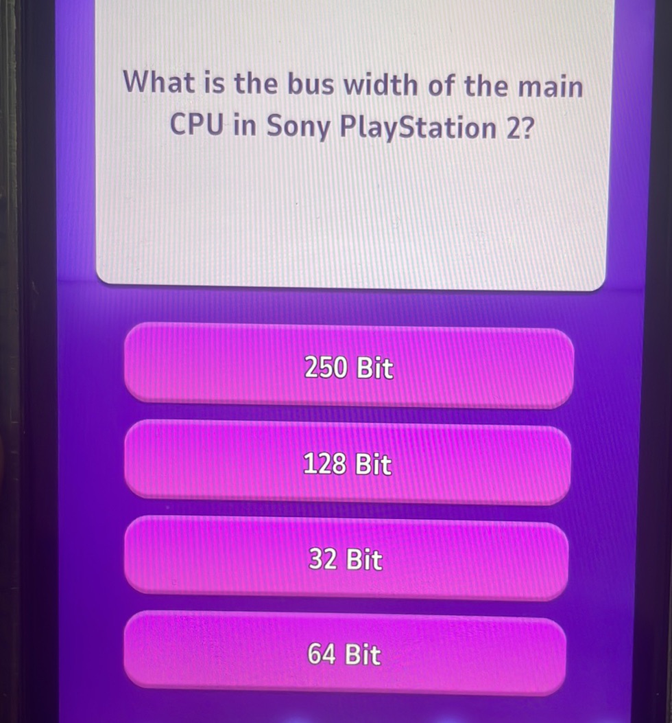 What is the bus width of the main CPU in | StudyX