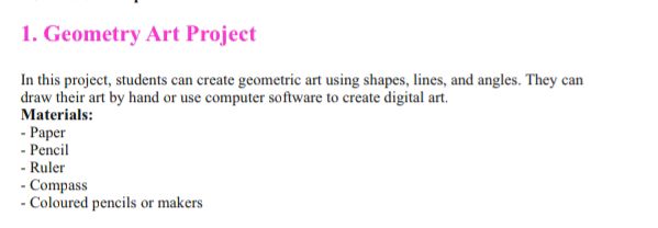 1. Geometry Art Project In this project, | StudyX