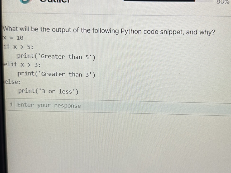 What will be the output of the following | StudyX