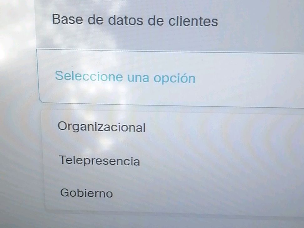 Base de datos de clientes Seleccione una | StudyX