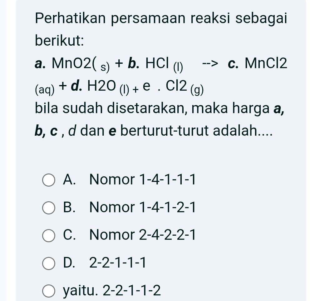 Perhatikan persamaan reaksi sebagai berikut: | StudyX
