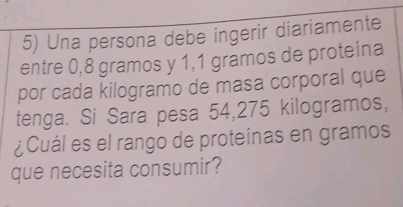 5) Una persona debe ingerir diariamente | StudyX