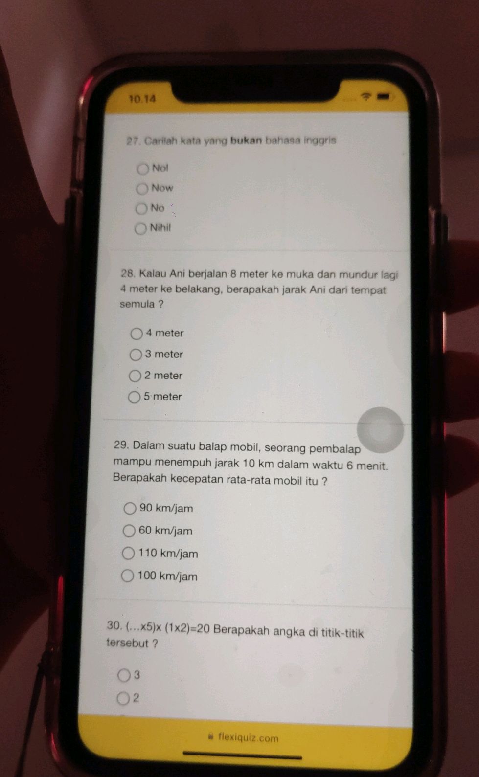 27. Carilah kata yang bukan bahasa inggris | StudyX