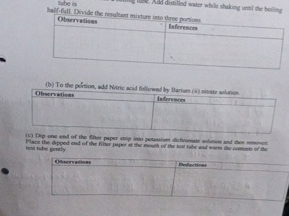 Divide the resultant mixture into three | StudyX