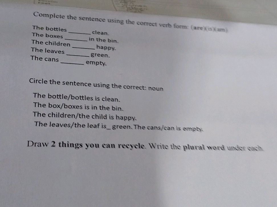 Complete the sentence using the correct verb | StudyX