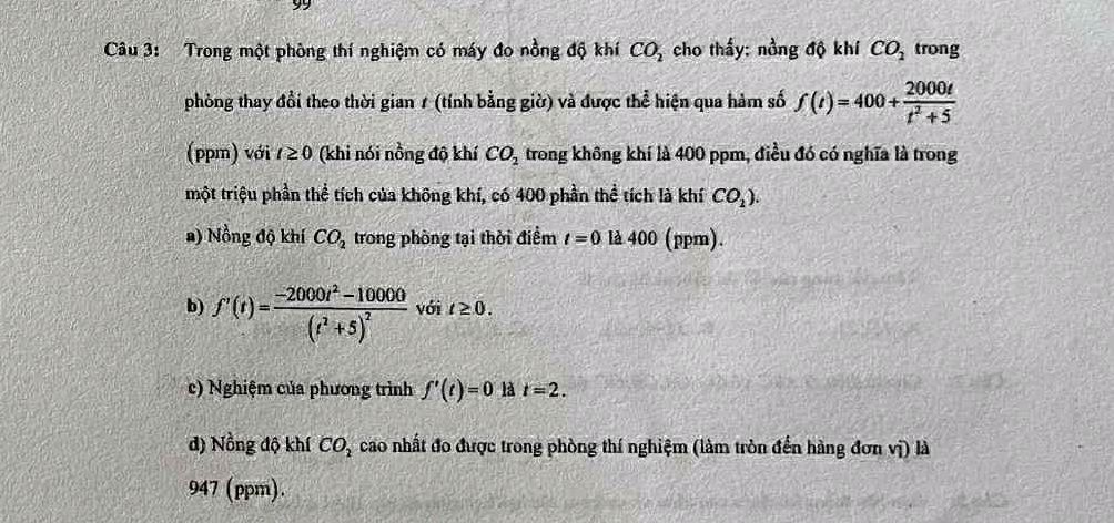 Câu 3: Trong một phòng thí nghiệm có máy đo | StudyX