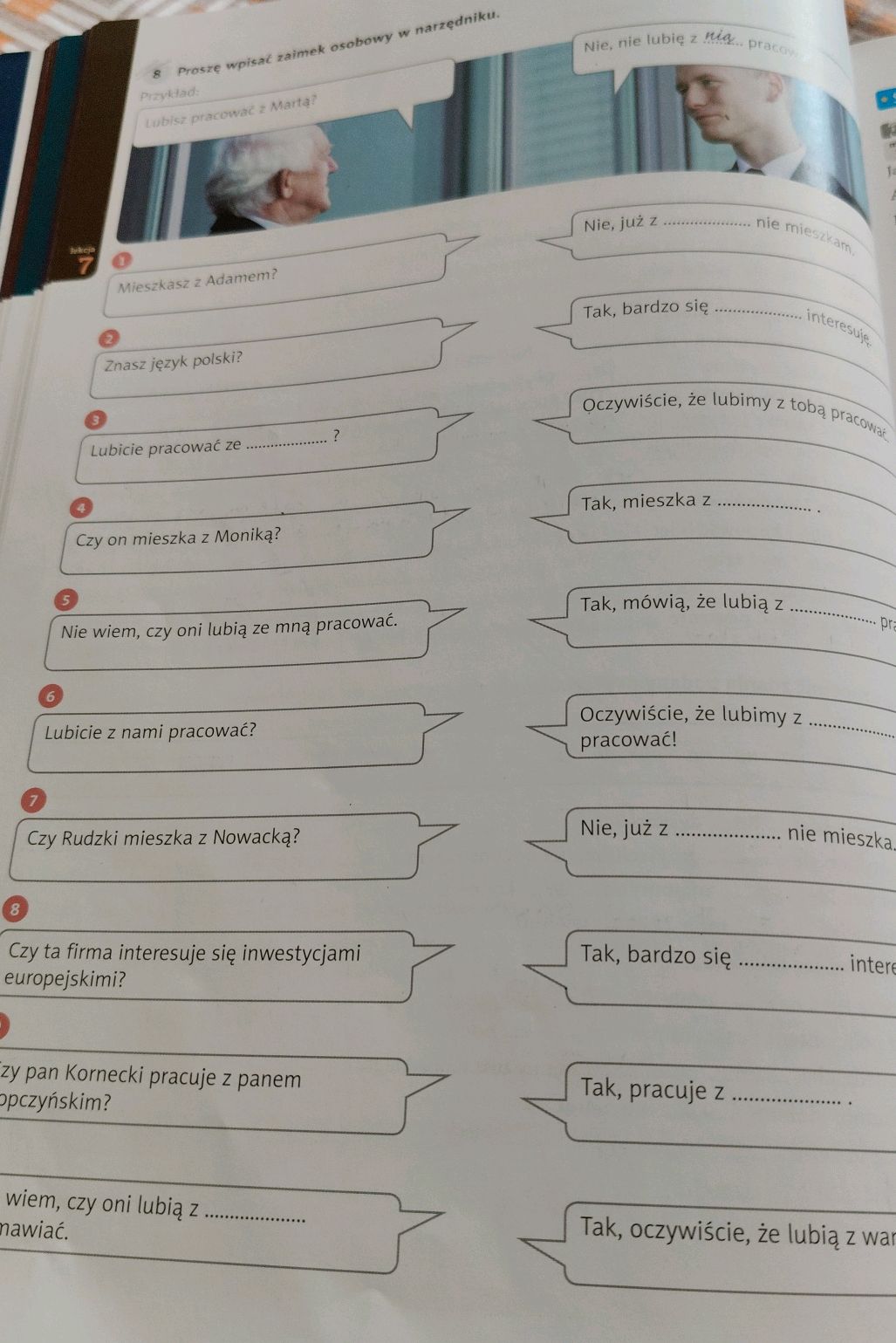 8 Proszę wpisać zaimek osobowy w narzędniku. | StudyX