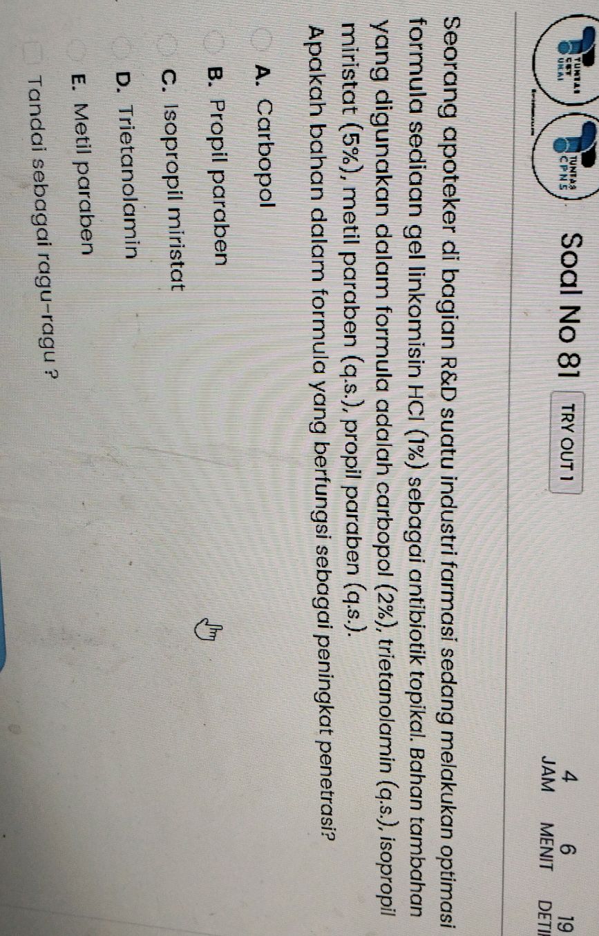 Seorang apoteker di bagian R D suatu | StudyX