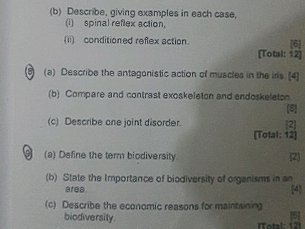 (b) Describe, giving examples in each case, | StudyX