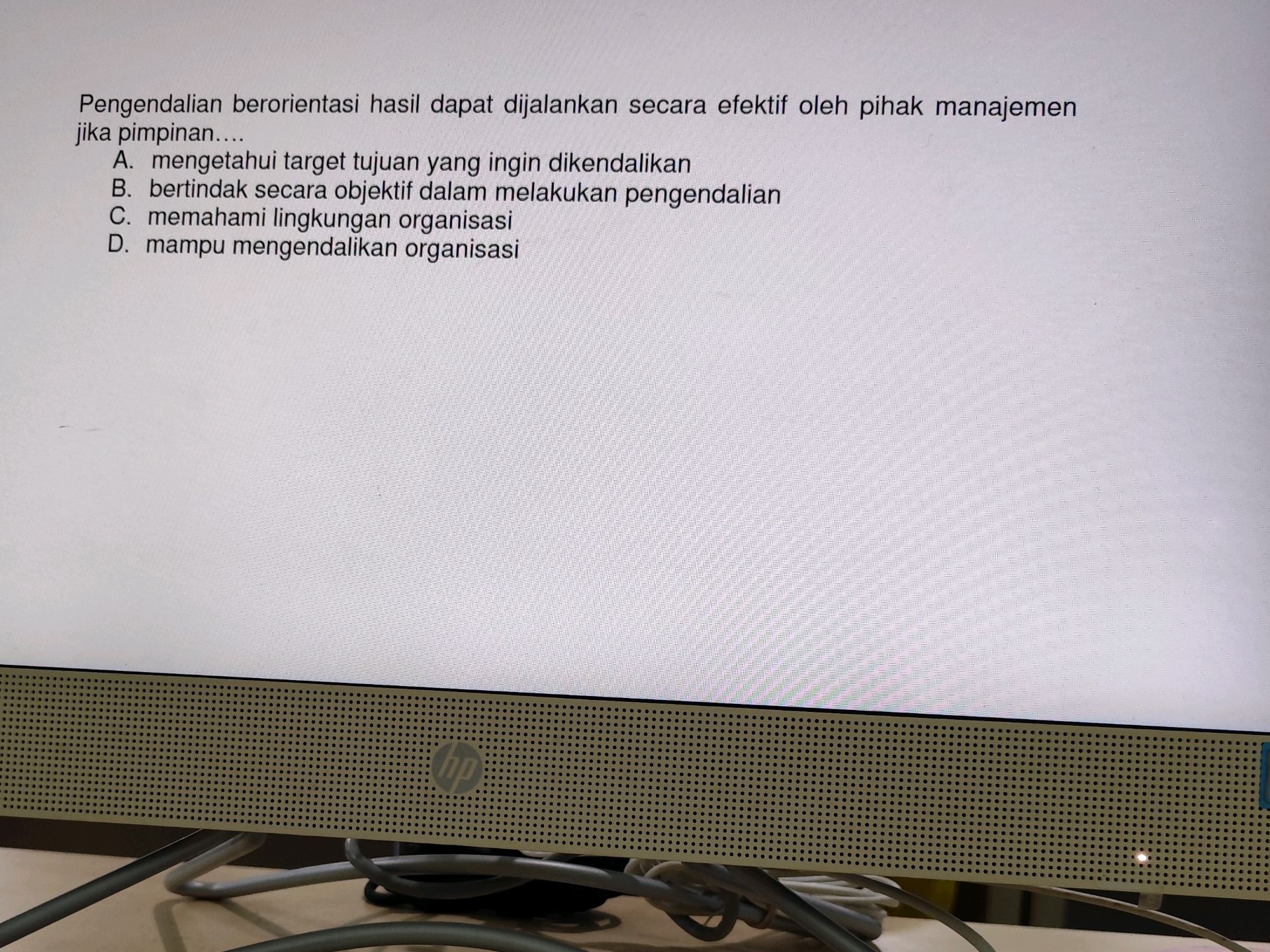 Pengendalian berorientasi hasil dapat | StudyX