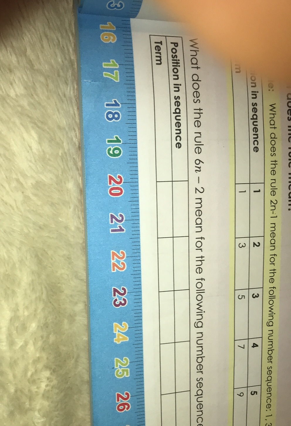 What does the rule 6n – 2 mean for the | StudyX