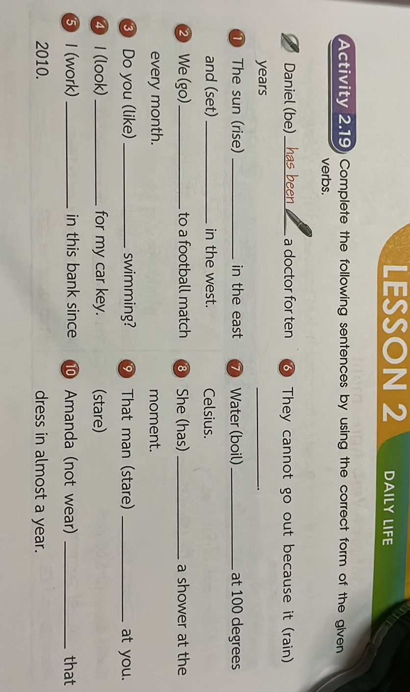 Complete the following sentences by using | StudyX