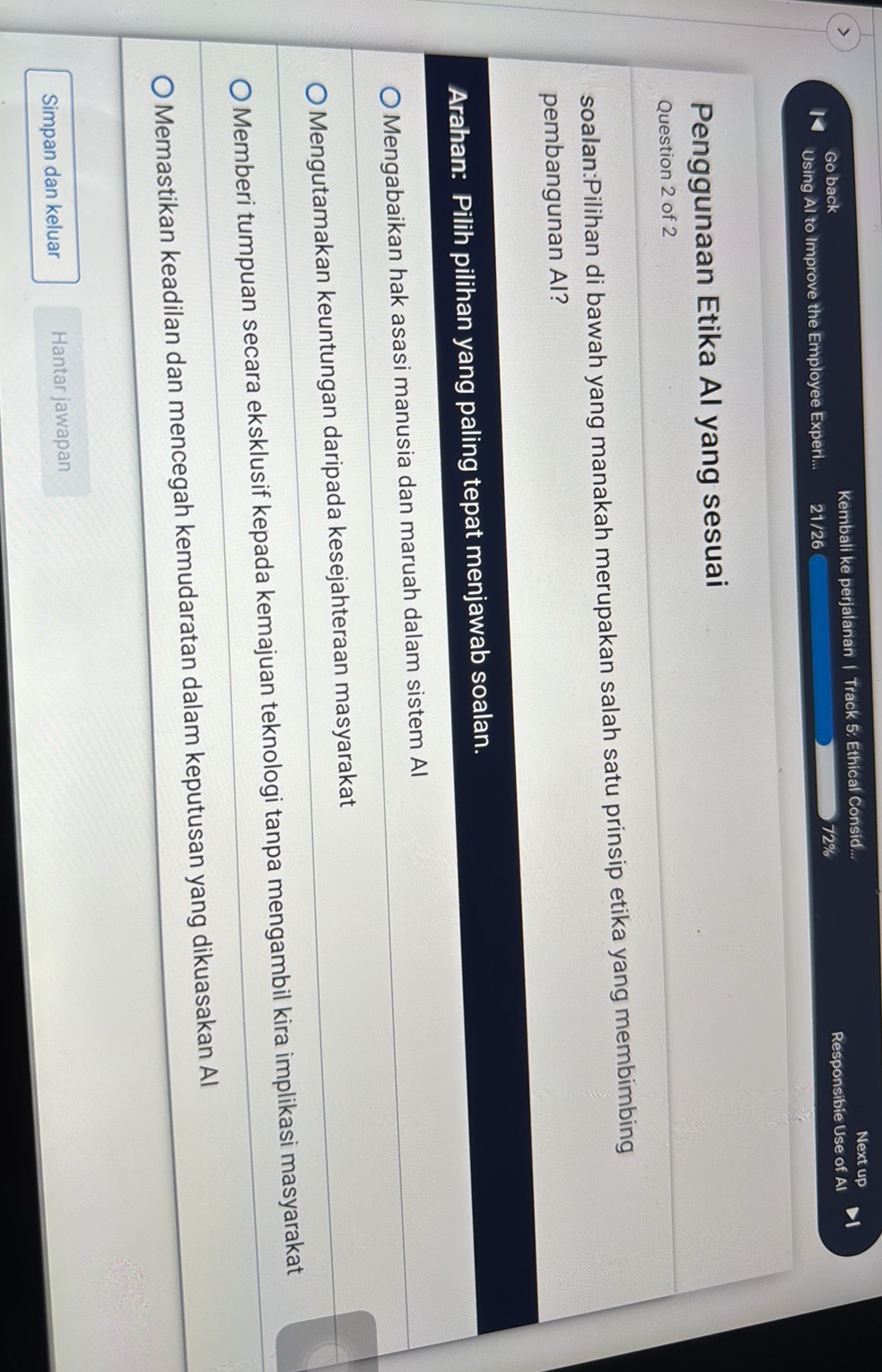 Soalan: Pilihan di bawah yang manakah | StudyX